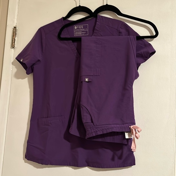 Figs | Tops | Figs Purple Scrubs Set | Poshmark